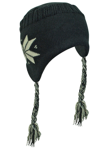 Snowflake Tibetan Knit Hat With Tassels – Luxury Divas
