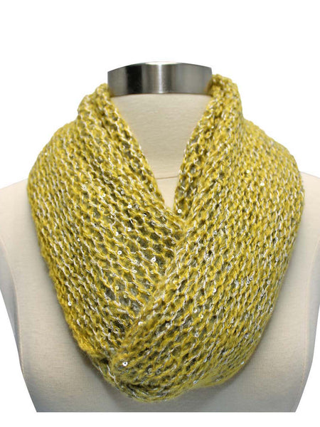 Two-Tone Double Sided Sequin Infinity Winter Scarf – Luxury Divas